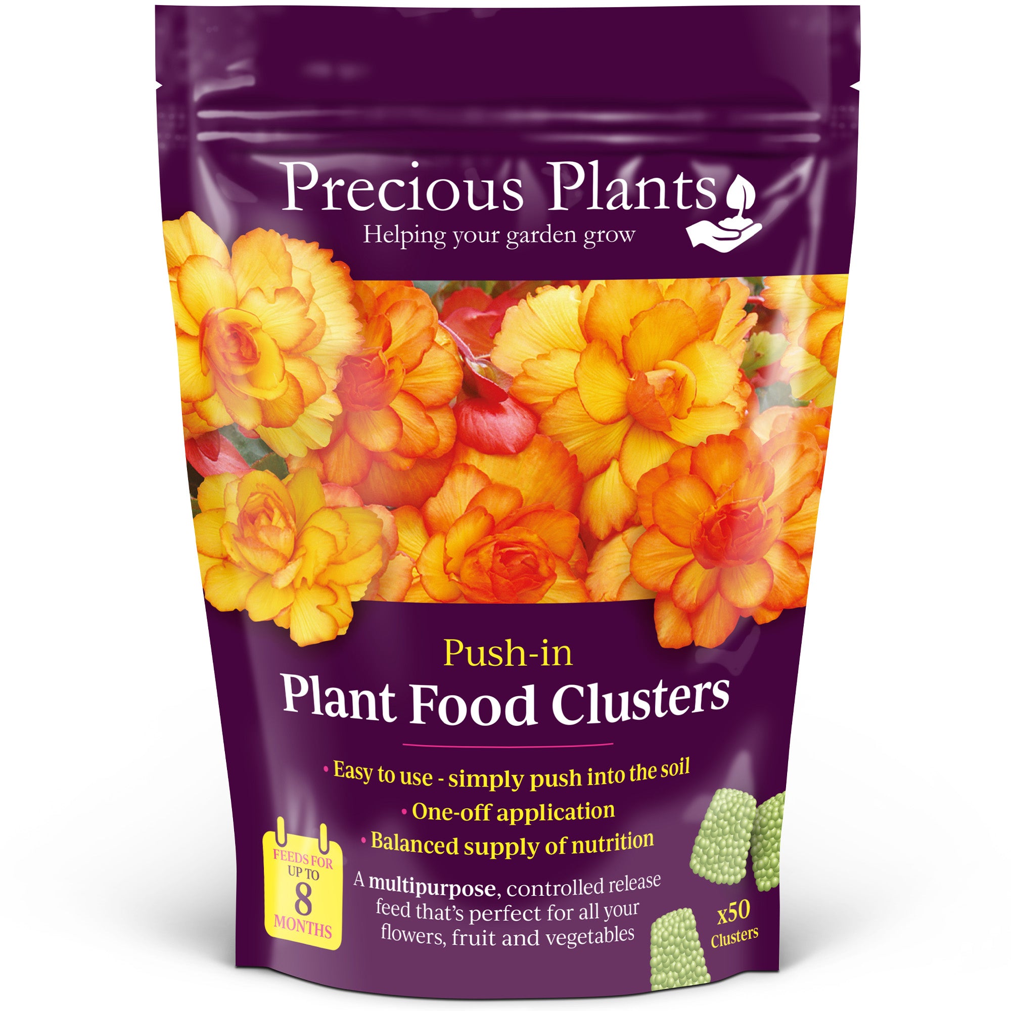 Precious Plants Push-In Plant Food Clusters 50 Pack – Easy Use Slow Re ...